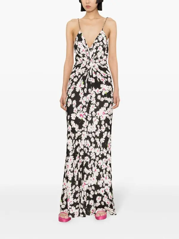 MSGM Floral-print Crepe Maxi Dress