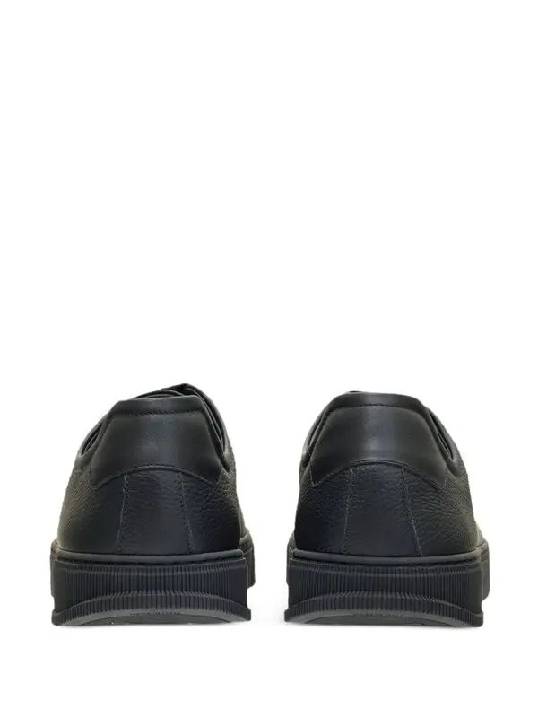 FERRAGAMO Panelled Leather Sneakers - Black