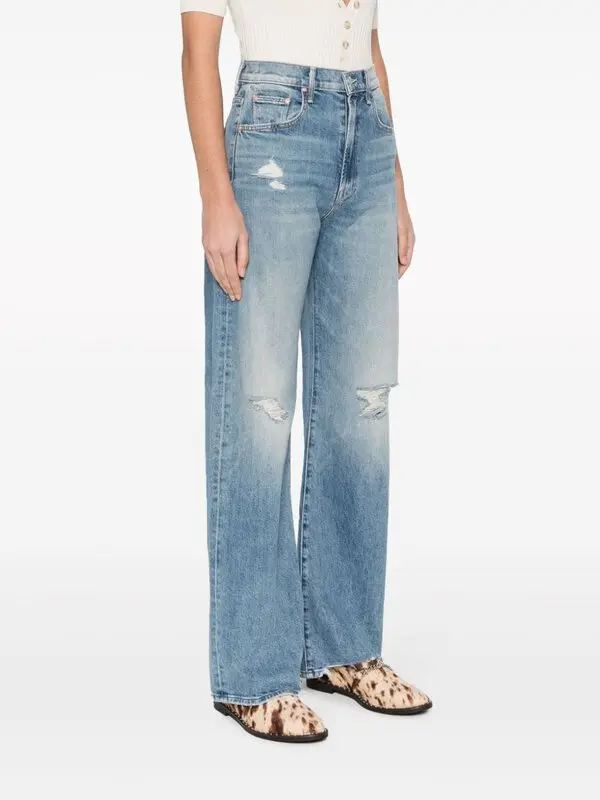 MOTHER The Lasso Sneak Chew Mid-rise Wide-leg Jeans