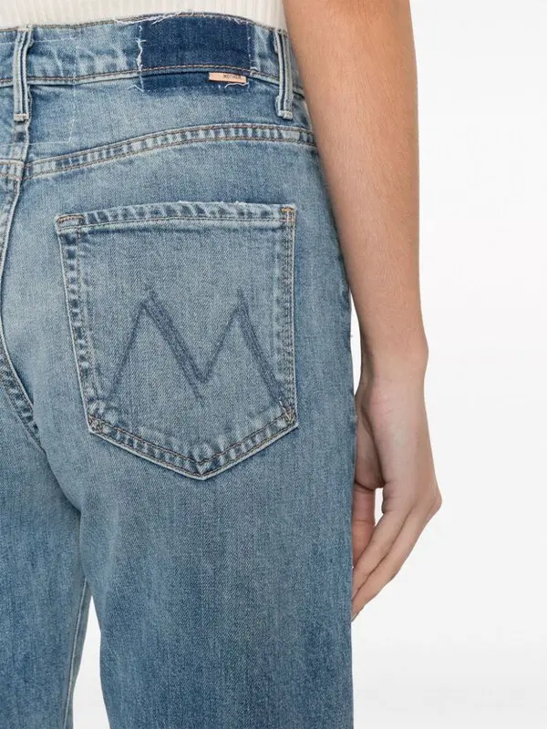 MOTHER The Lasso Sneak Chew Mid-rise Wide-leg Jeans