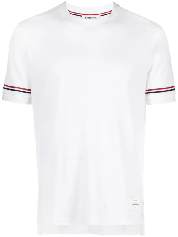 Thom Browne Rwv-stripe Knitted Top - White