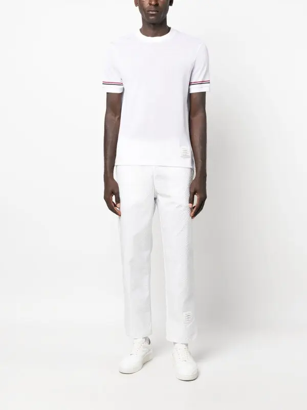 Thom Browne Rwv-stripe Knitted Top - White