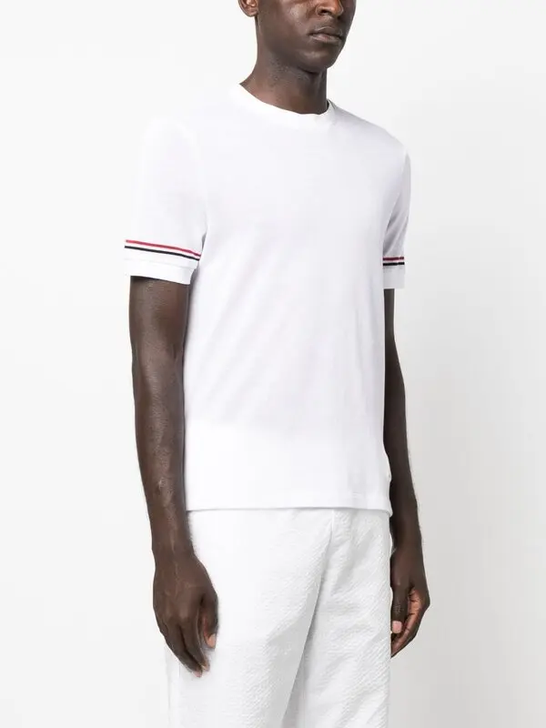 Thom Browne Rwv-stripe Knitted Top - White