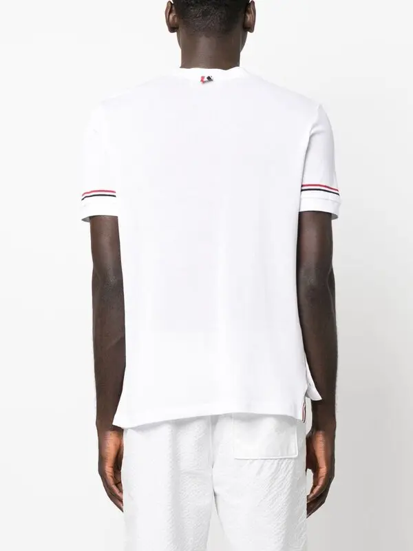 Thom Browne Rwv-stripe Knitted Top - White