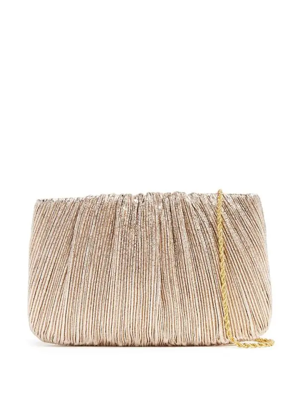 LOEFFLER RANDALL Brit Pleated Clutch Bag - Gold