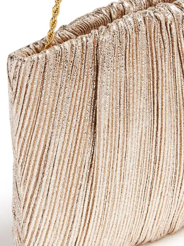 LOEFFLER RANDALL Brit Pleated Clutch Bag - Gold