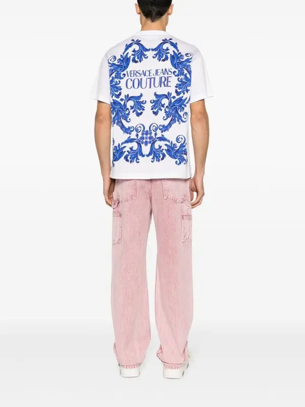 Versace Barocco-print Cotton T-shirt