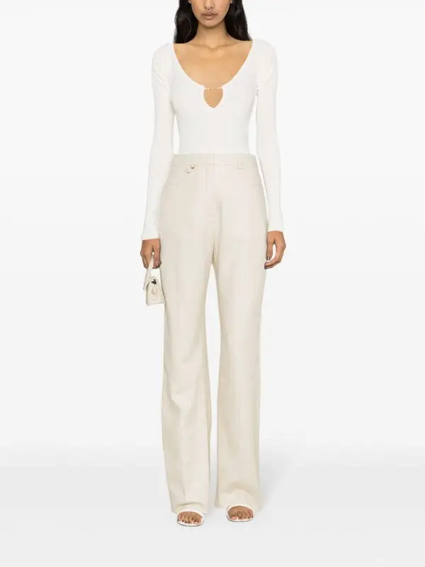 Jacquemus Le Haut Pralu Ribbed Top - White