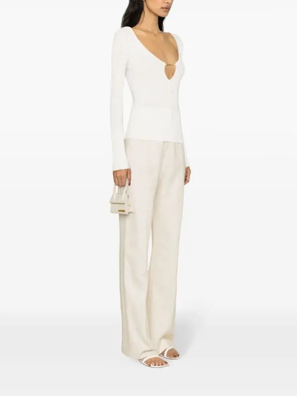 Jacquemus Le Haut Pralu Ribbed Top - White