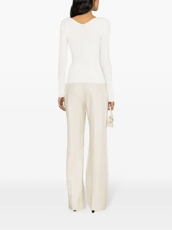 Jacquemus Le Haut Pralu Ribbed Top - White