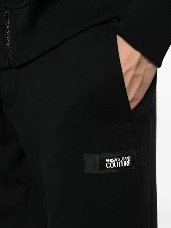Versace Logo-patch Cotton Track Pants