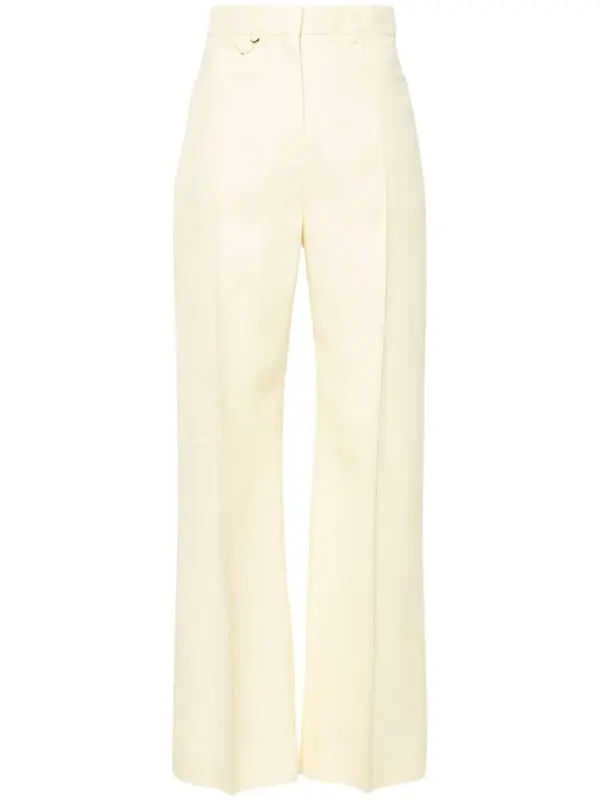 Jacquemus Le Pantalon Sauge Flared Trousers - Yellow