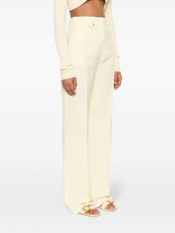 Jacquemus Le Pantalon Sauge Flared Trousers - Yellow