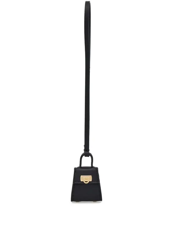 FERRAGAMO Gancini Plaque Leather Purse