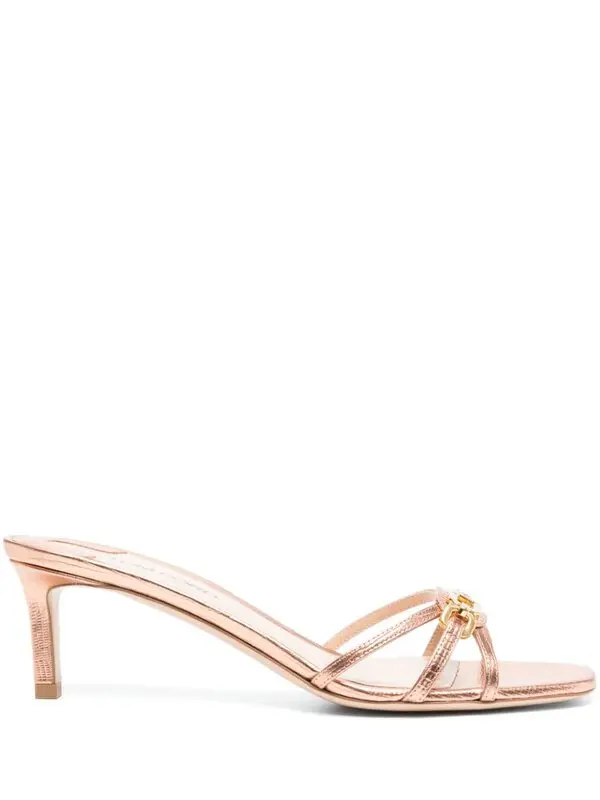 TOM FORD Logo-plaque Leather Heeled Sandals