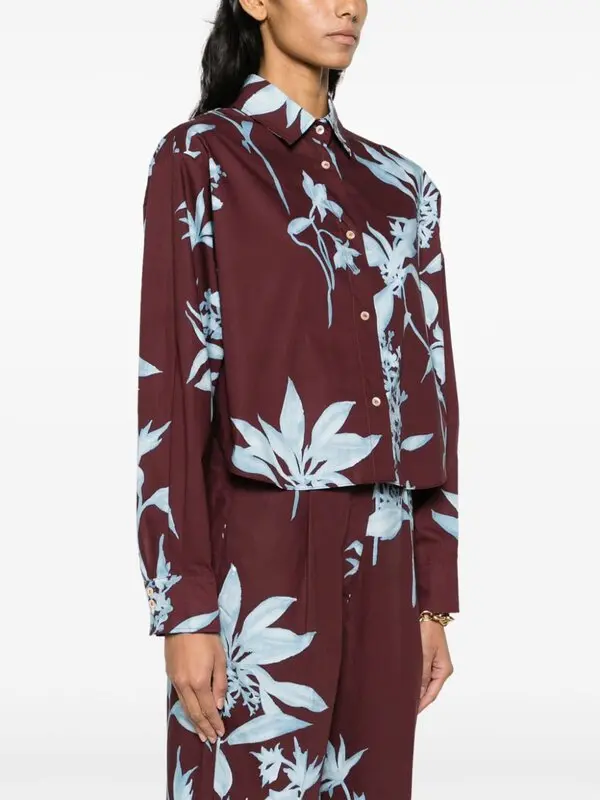 FORTE_FORTE Floral-print Cotton Shirt