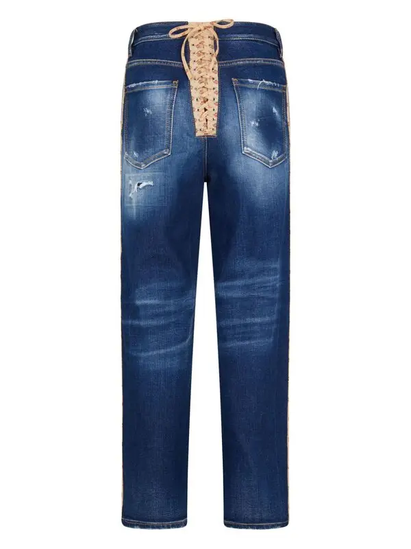 Dsquared2 Lace-up Distressed Jeans