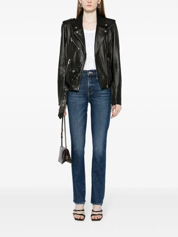 MOTHER The Rascal Logo-tag Skinny Jeans