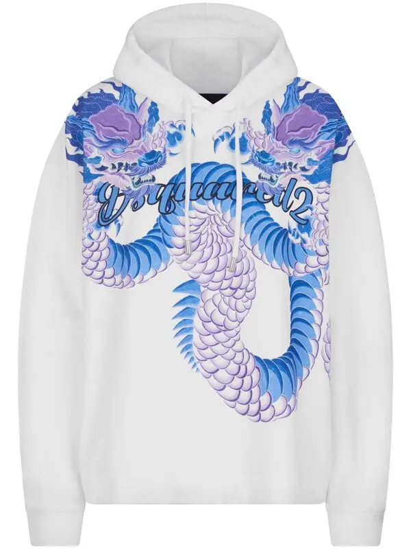 Dsquared2 Graphic-print Cotton Hoodie