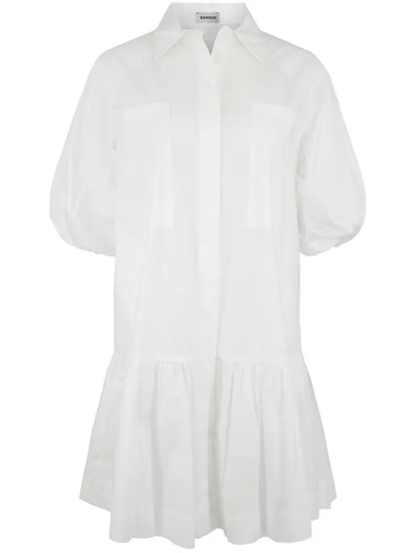 Simkhai Crissy Poplin Mini Dress - White