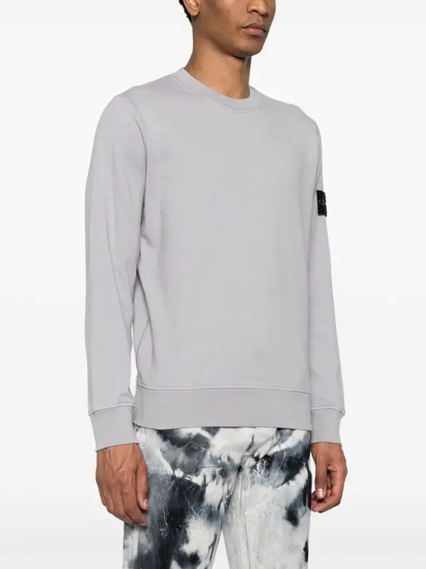 Stone Island 63051 Compass Cotton Sweatshirt - Grey