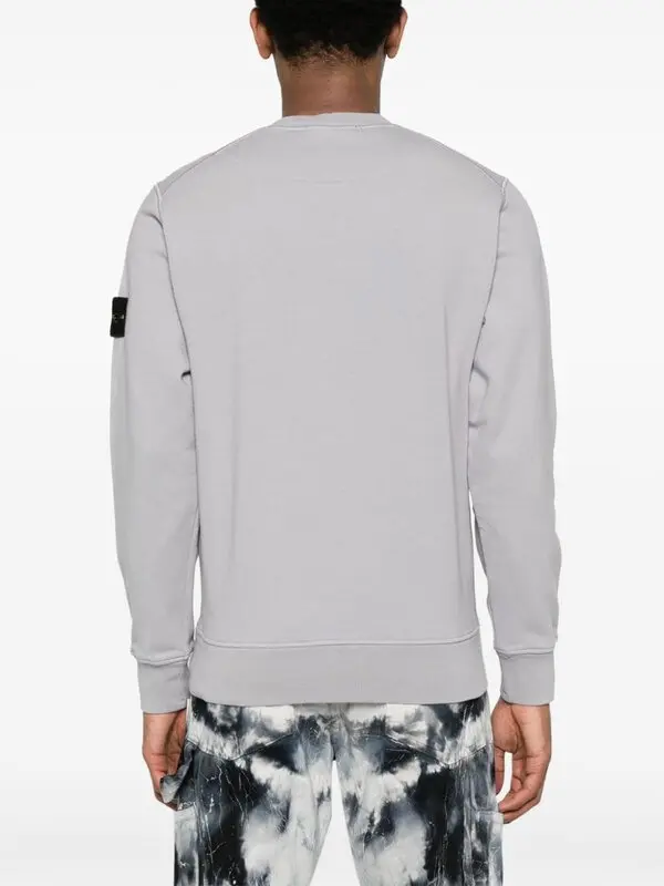 Stone Island 63051 Compass Cotton Sweatshirt - Grey
