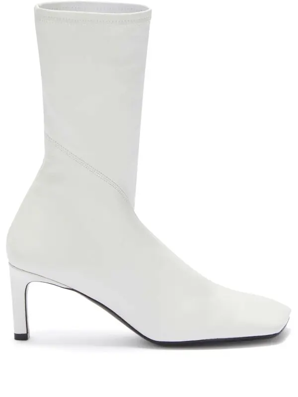 JIL SANDER 70mm Leather Ankle Boots