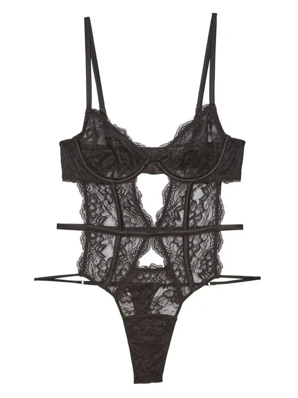 FLEUR DU MAL Naomi Lace Bodysuit - Black