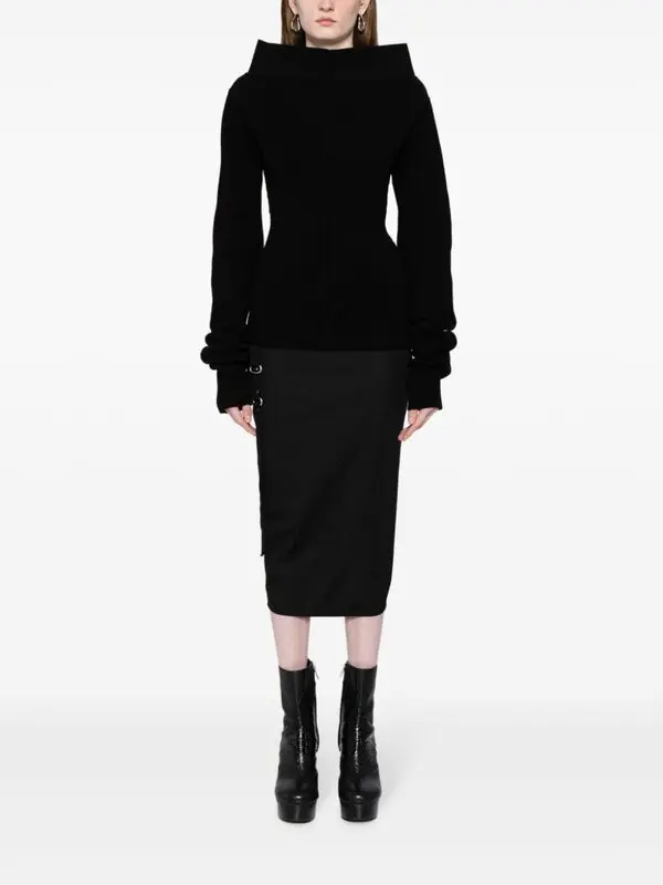 Rick Owens Vertical-seamed Ribbed-knit Jumper