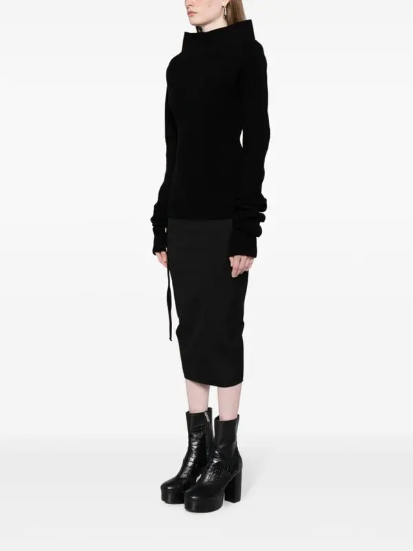 Rick Owens Vertical-seamed Ribbed-knit Jumper