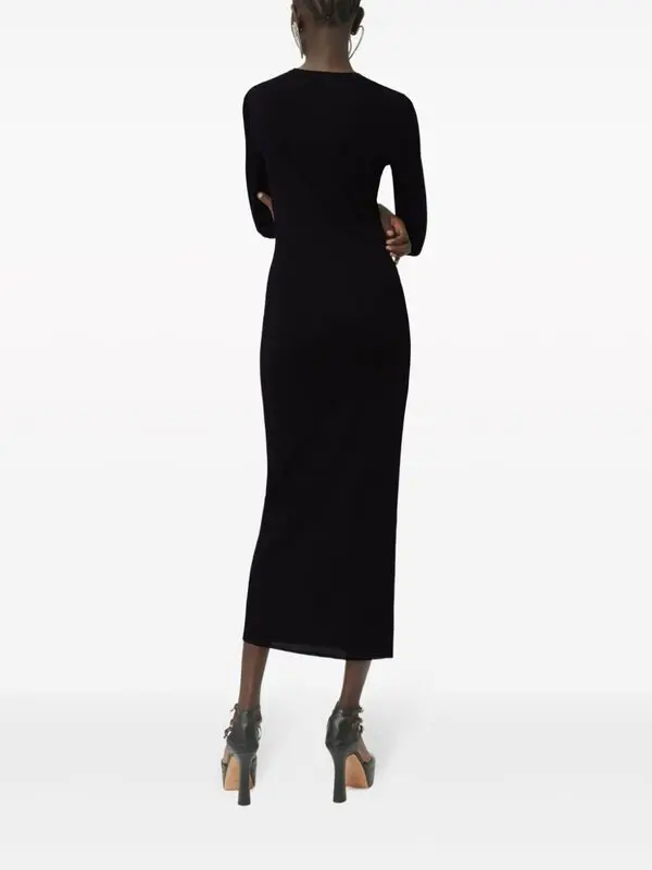 Nina Ricci Textured Semi-sheer Midi Dress