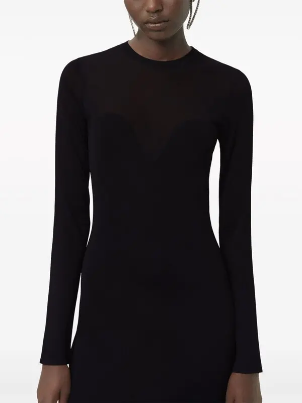 Nina Ricci Textured Semi-sheer Midi Dress
