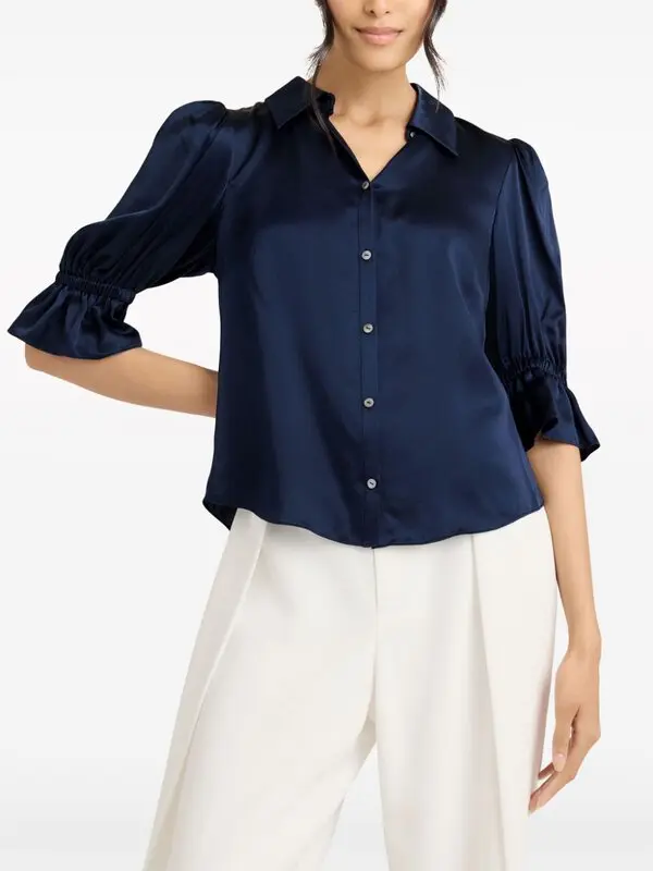 Cinq À Sept Fiona Silk Blouse - Blue