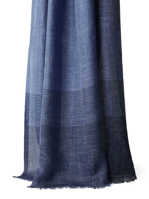 Brunello Cucinelli Check-pattern Silk-blend Scarf