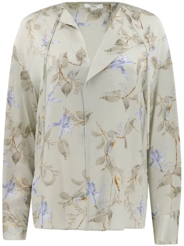 Vince Bellflower Silk Blouse