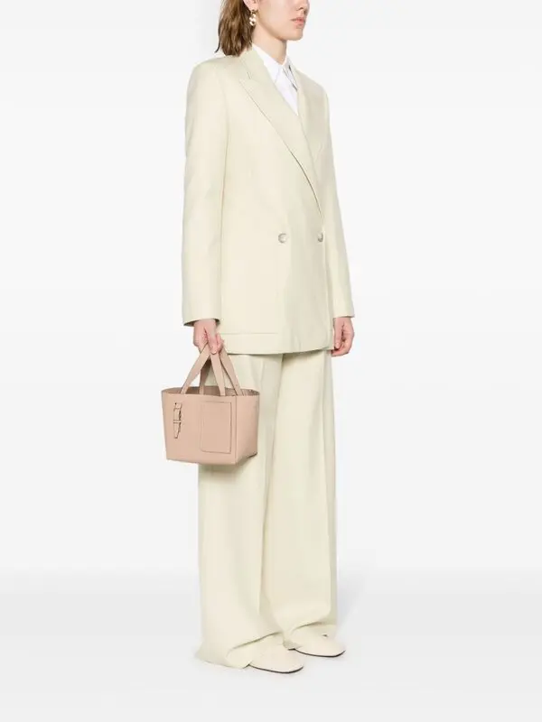 VALEXTRA Mini Soft Bucket Tote Bag - Neutrals