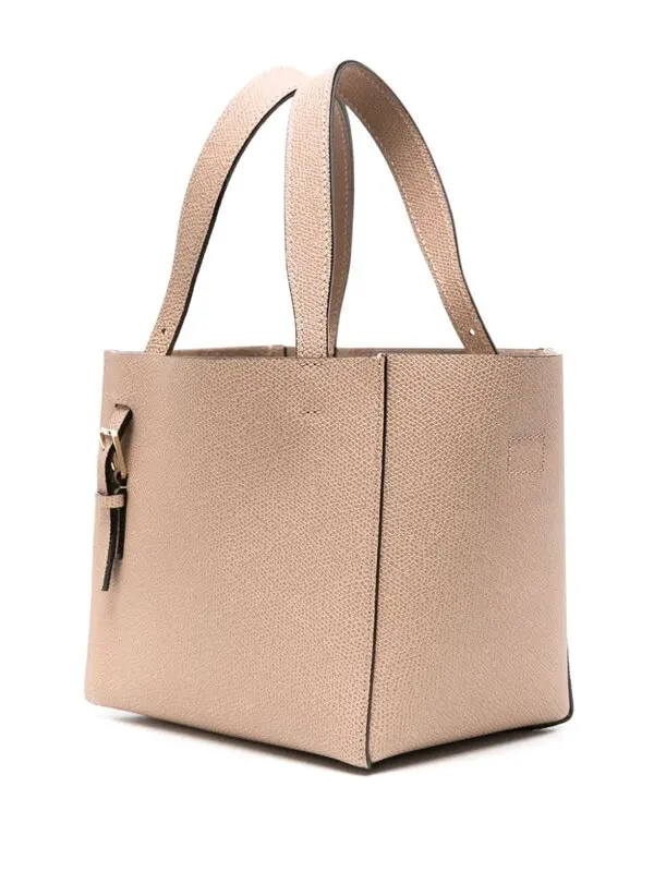 VALEXTRA Mini Soft Bucket Tote Bag - Neutrals