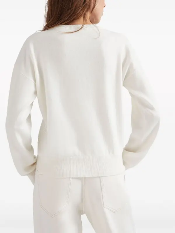 Brunello Cucinelli Sequin-embellished Crew-neck Jumper