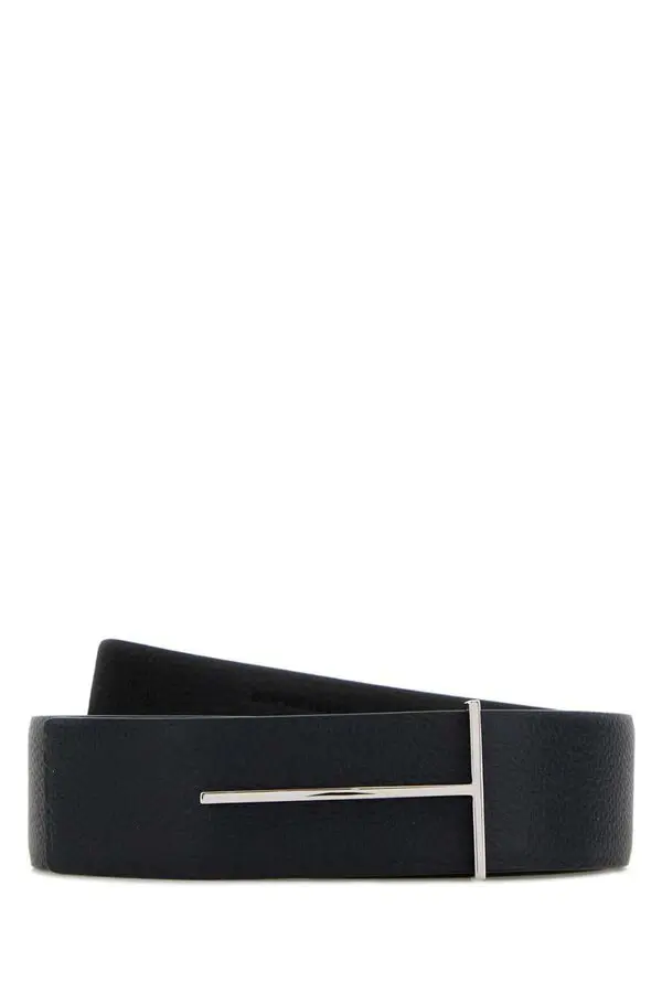 TOM FORD Leather Reversible Belt - Blue