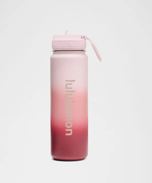 Lululemon Back To Life Sport Bottle 24oz - Blissful Pink/deco Pink/wine Berry