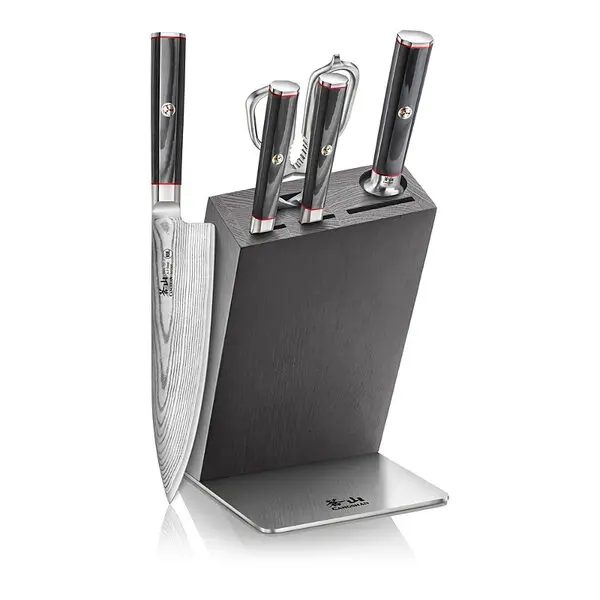CANGSHAN Yari Series 6 Piece Hua Knife Block Set - Grey