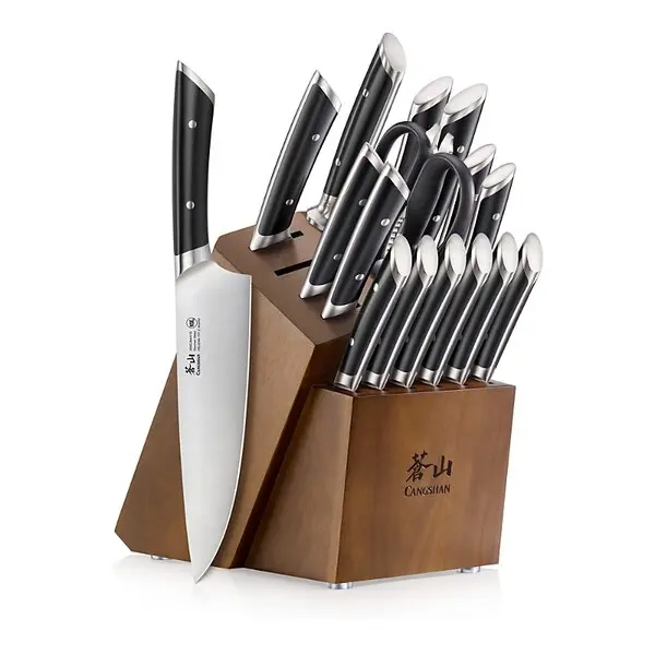 CANGSHAN Helena Series 17 Piece Knife Block Set - Black