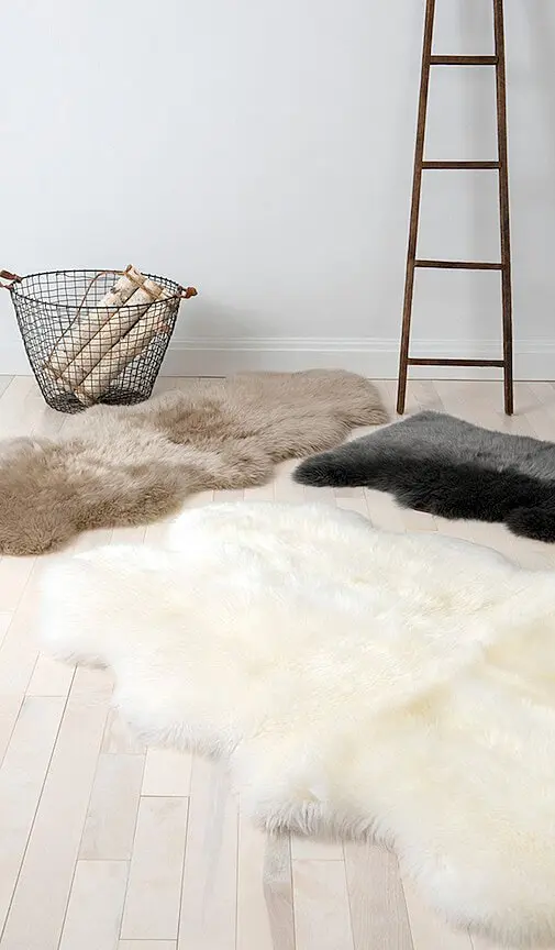 UGG HOME Sheepskin Area Rug In White