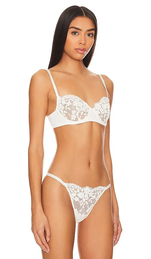 Natori Plush Romance Balconette Bra In Ivory - Light