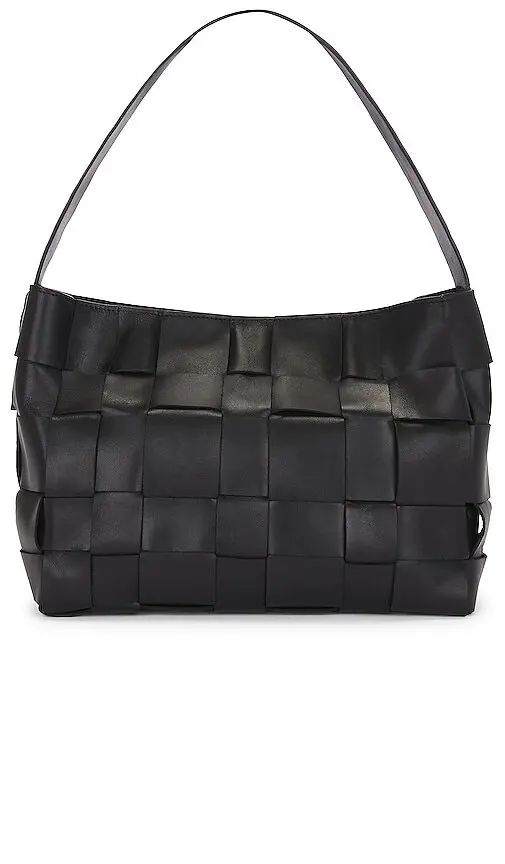 ST. AGNI Woven Mini Tote - Black