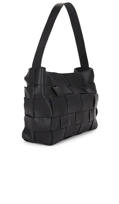 ST. AGNI Woven Mini Tote - Black