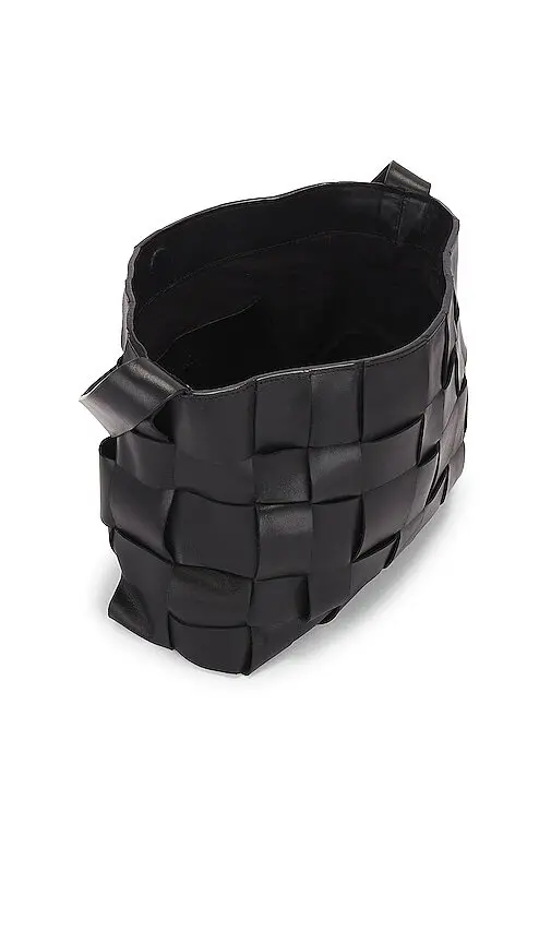 ST. AGNI Woven Mini Tote - Black