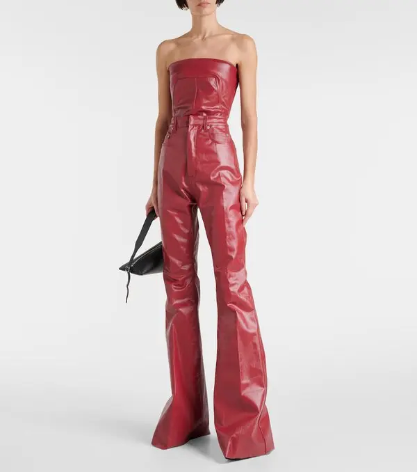Rick Owens Bolan High-rise Coated Denim Jeans