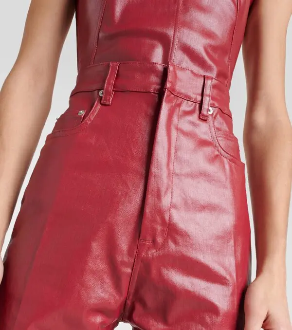 Rick Owens Bolan High-rise Coated Denim Jeans
