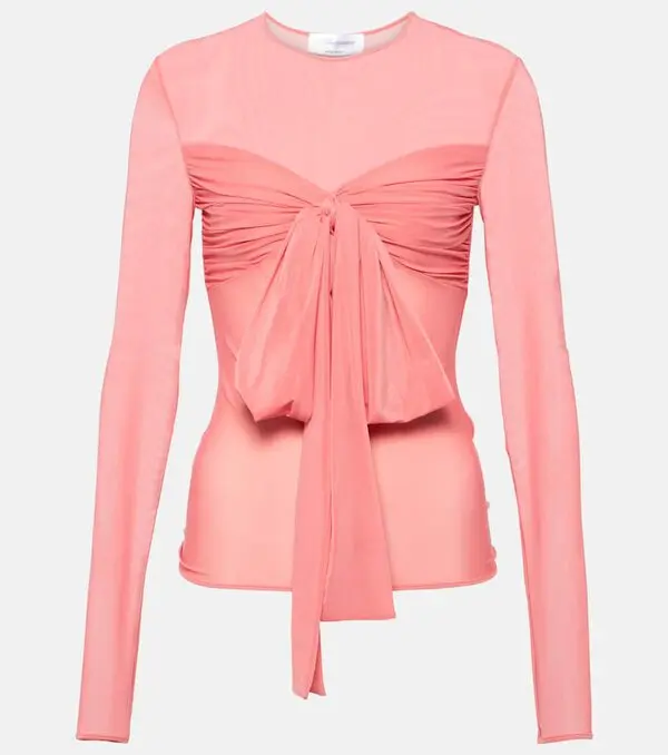 Blumarine Bow-detail Jersey Top